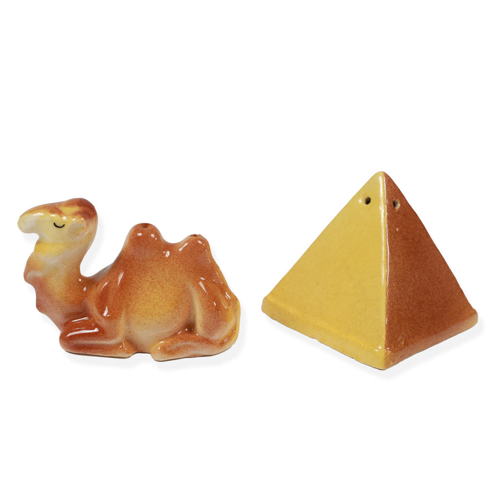 Vintage Pyramid and Camel Ceramic Salt and Pepper Shaker Set – THEORIES ...