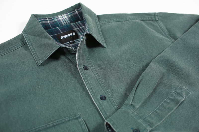 Theories Flannel Lined Union Shirt Sea Green – THEORIES OF ATLANTIS