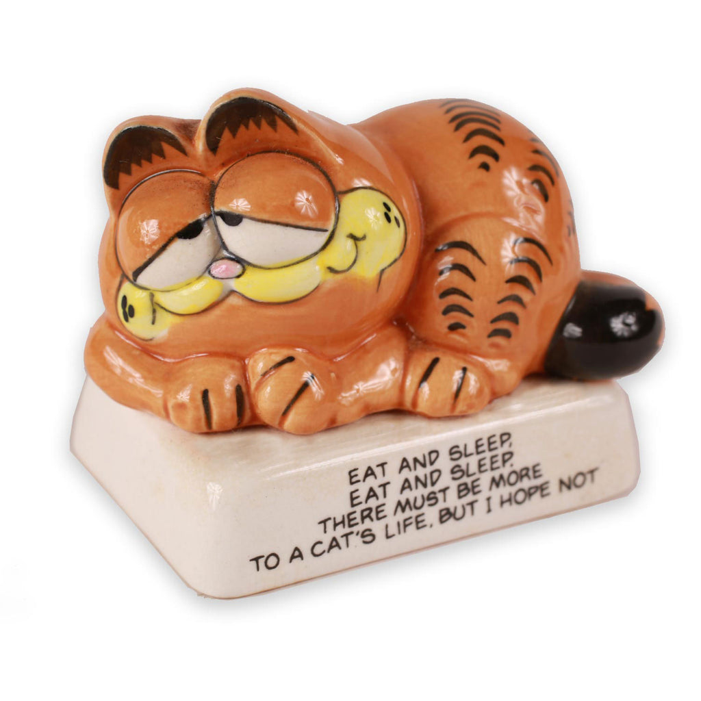 Vintage Garfield Eat and Sleep Ceramic Figurine 1981 – THEORIES OF ATLANTIS