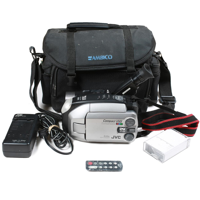 Vintage 90s JVC GR-AXM700 VHS-C Palmcorder Camera Bundle Works ...