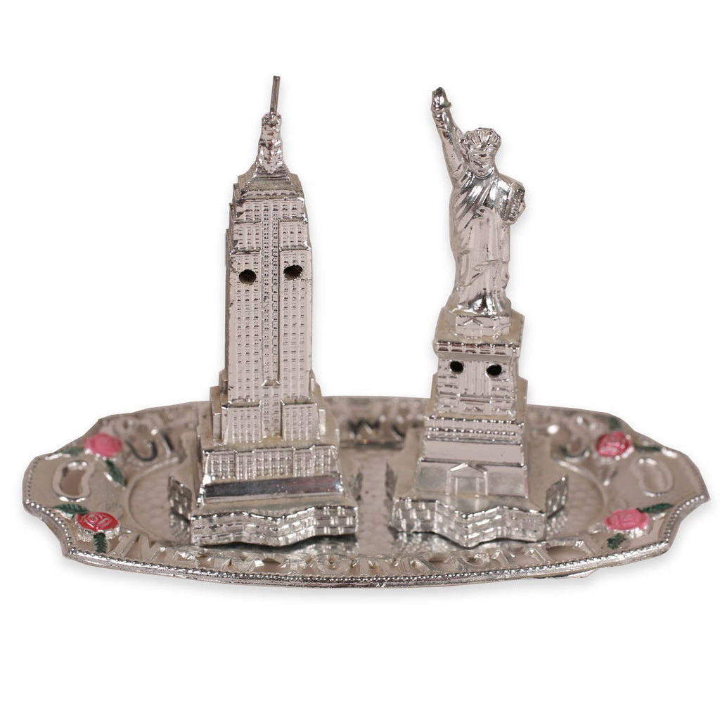 Vintage New York City Souvenir Salt & Pepper Shakers With Plate Japan ...